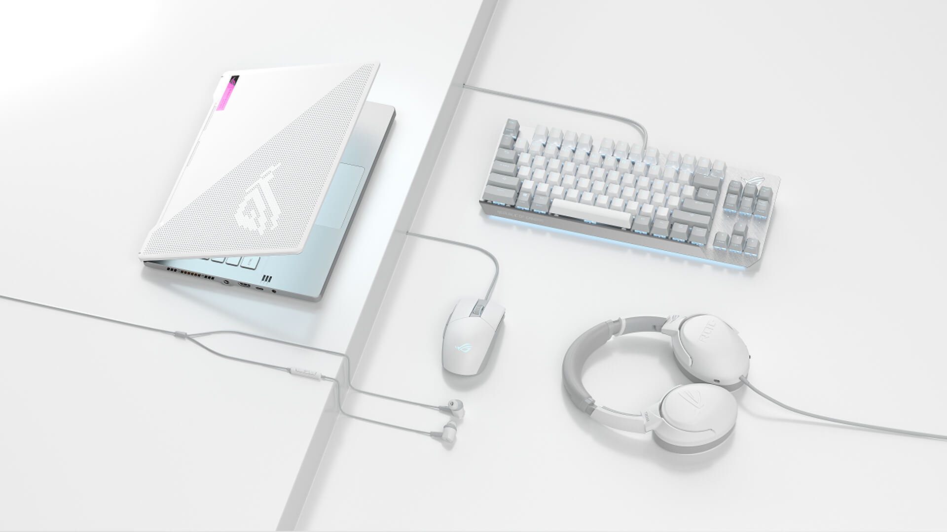 ASUS Republic of Gamers announces Moonlight White gaming peripherals ...