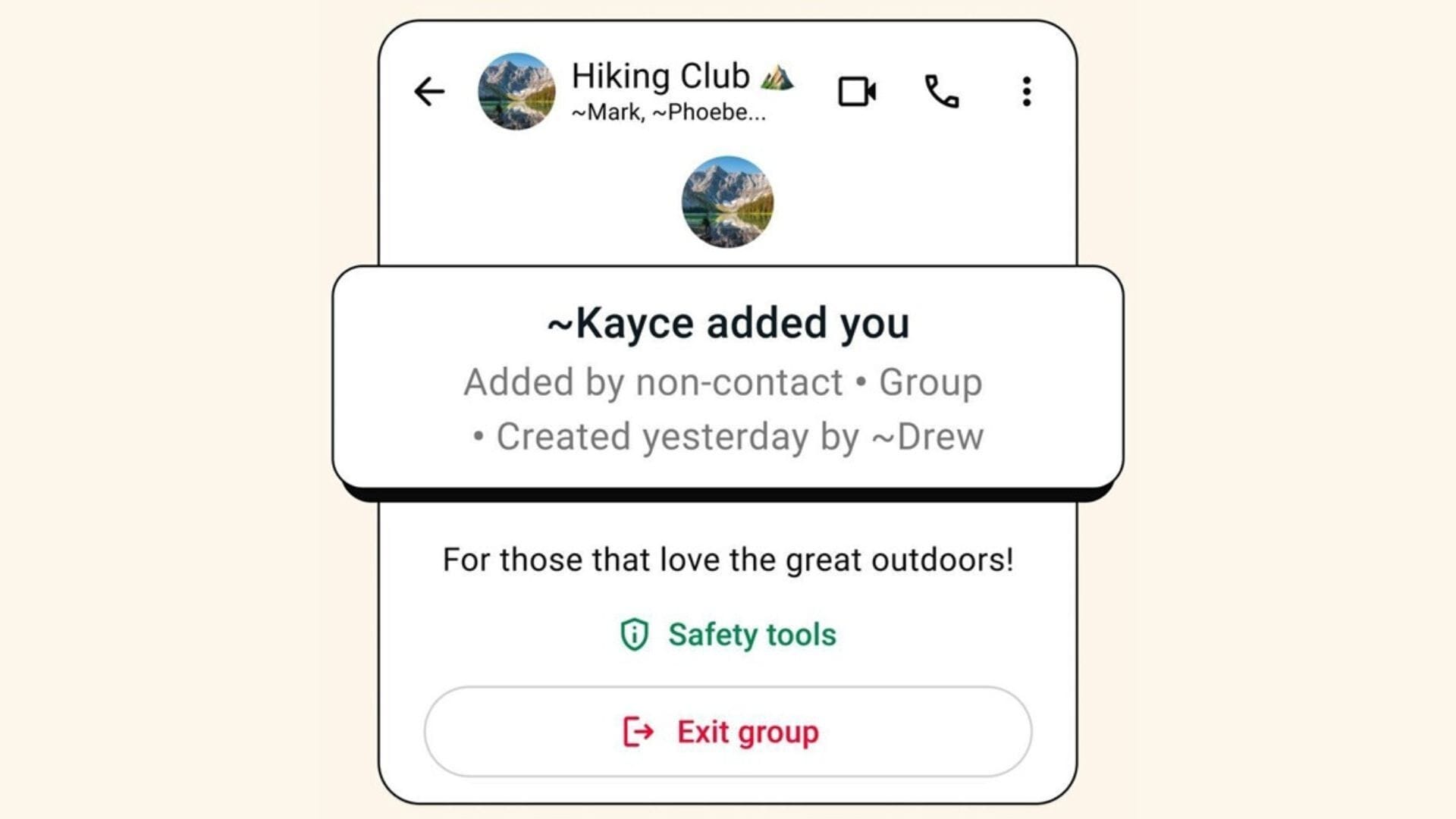 WhatsApp introduces the "context card" feature for safer group chat ...