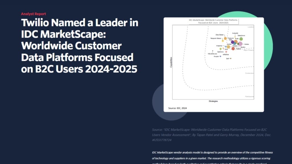 Twilio leads in the 2024-2025 IDC MarketScape for B2C customer data ...