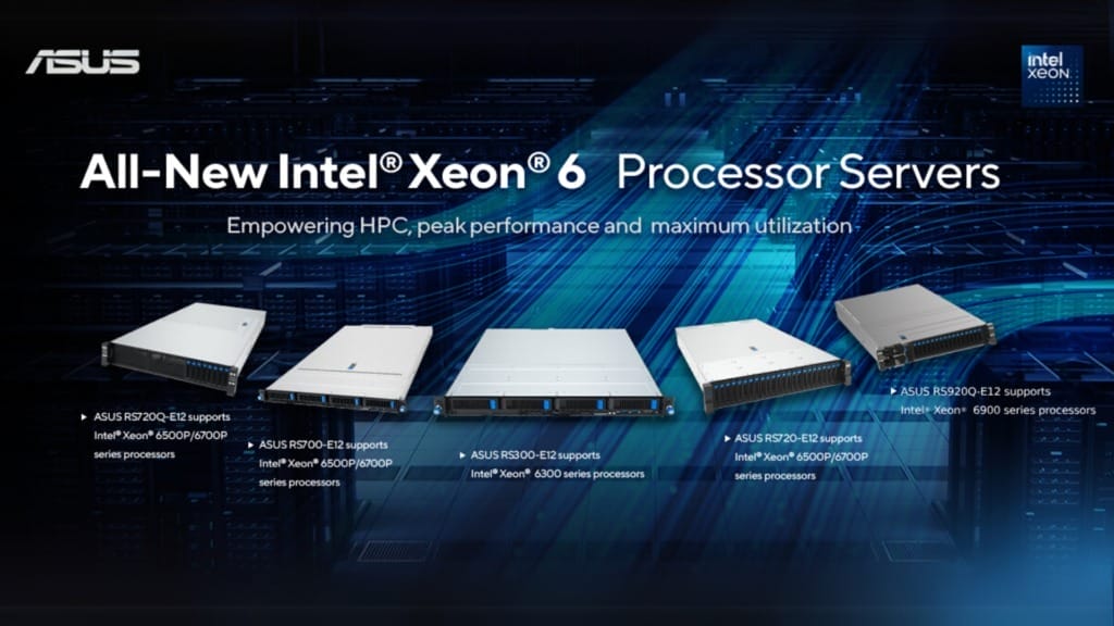 ASUS unveils new Intel Xeon 6 server range to boost AI, cloud, and ...