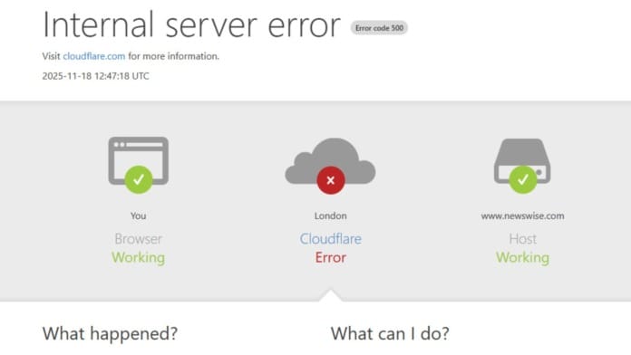 Major web outage affects numerous global sites on 18 November - Tech ...