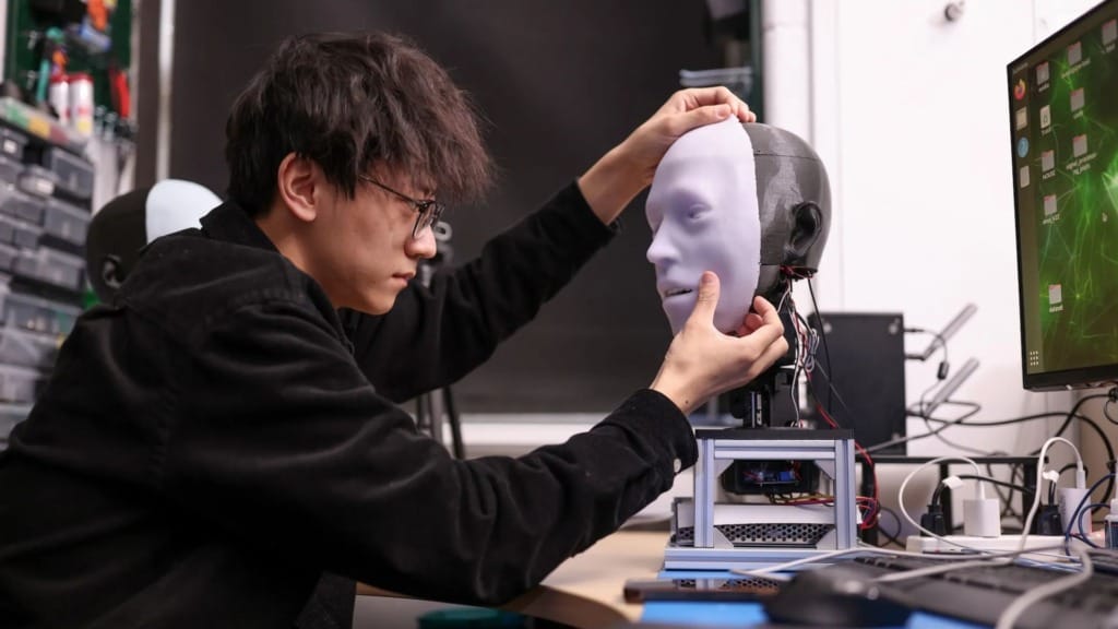 Researchers teach a robotic face to mimic human speech by studying ...